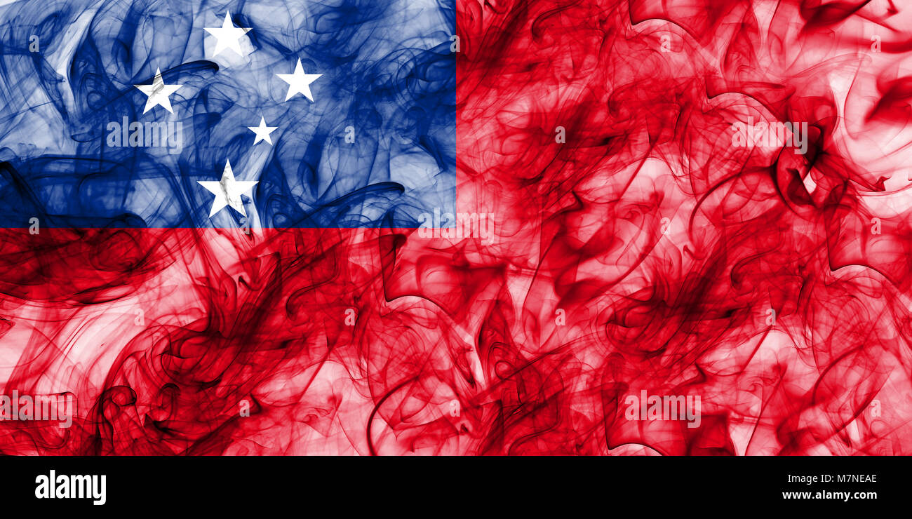 Samoa smoke flag Stock Photo - Alamy