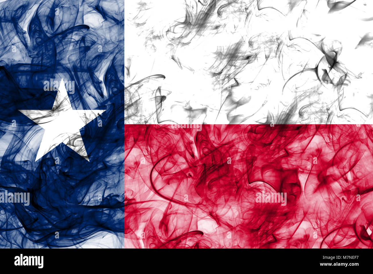 Texas state smoke flag, United States Of America Stock Photo - Alamy