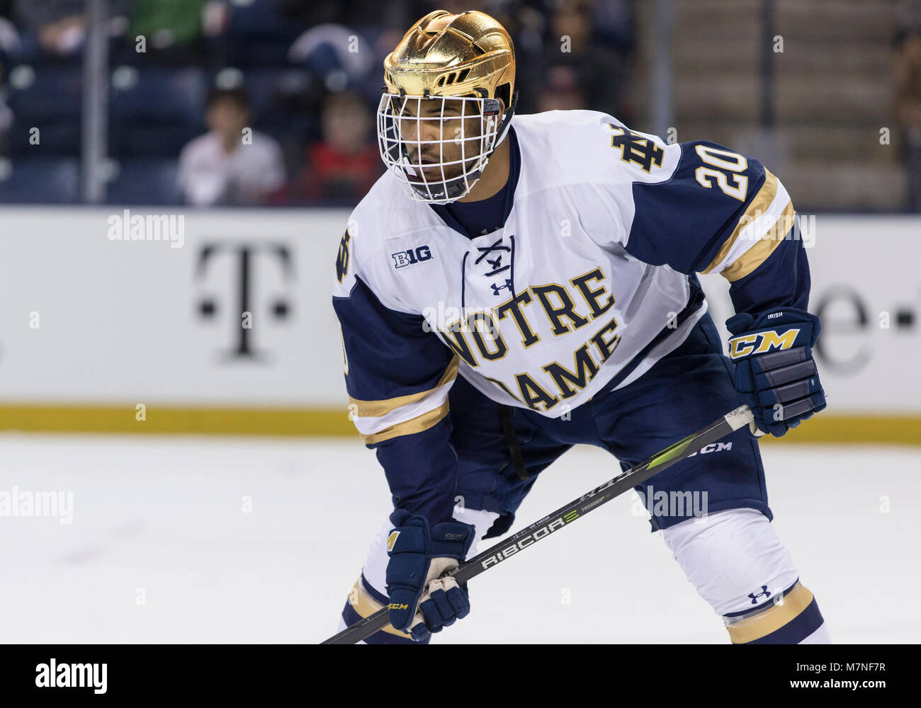South Bend, Indiana, USA. 10th Mar, 2018. Notre Dame defenseman Justin ...