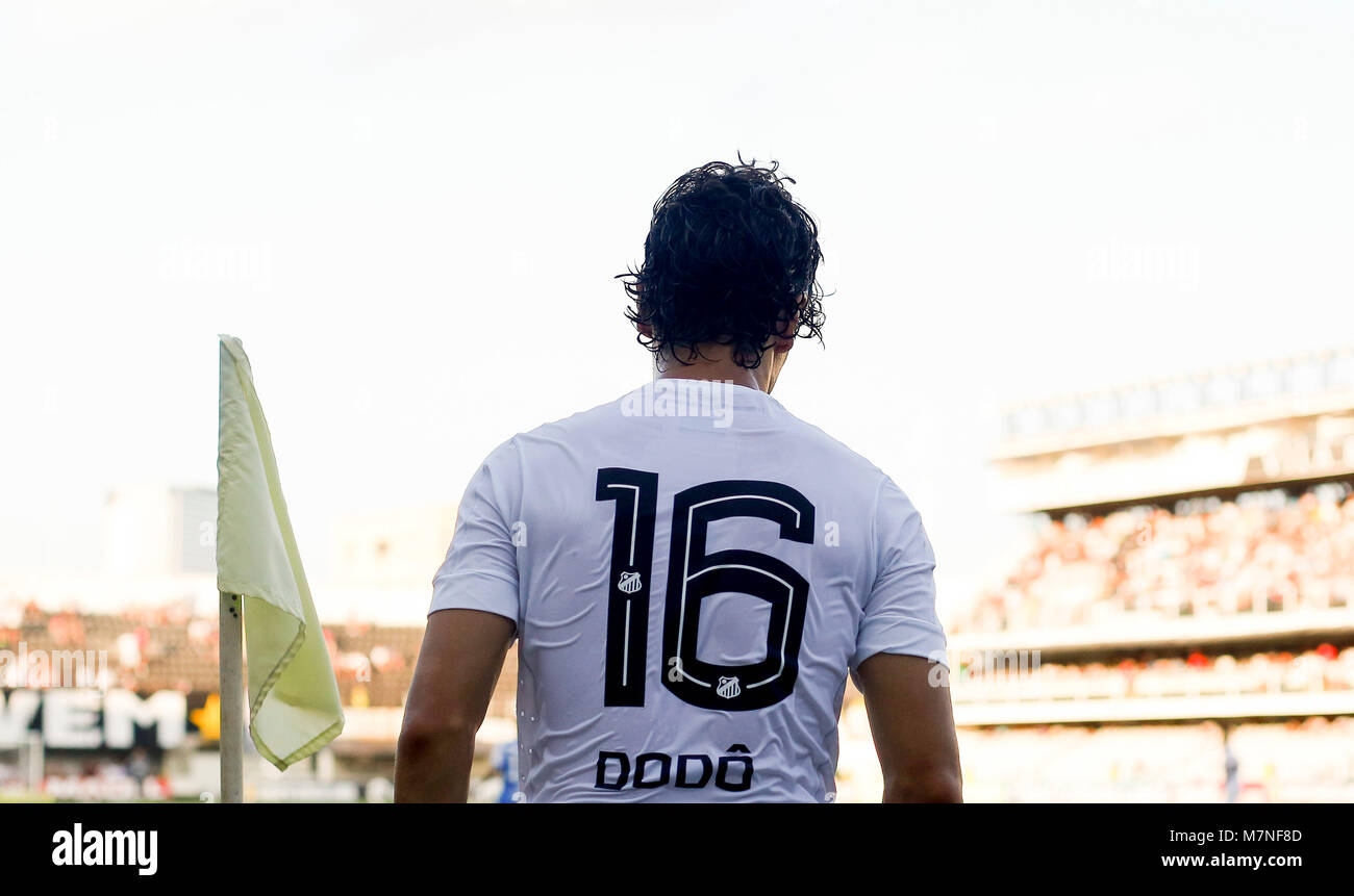 Santos, Brazil. 11th Mar, 2018. Dodô during the match between Santos ...