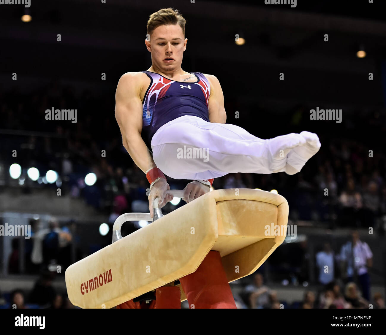 Echo Arena, Liverpool, UK. 11th Mar, 2018. Brinn Bevan competes on the ...