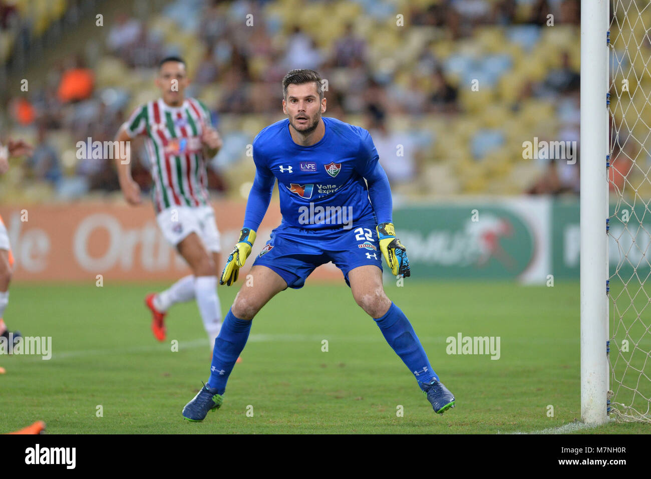 Rio De Janeiro, Brazil. 11th Mar, 2018. Goalkeeper Júlio César during ...