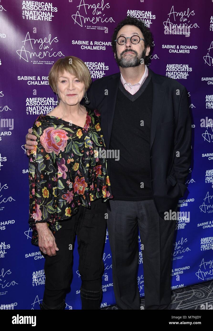 New York, NY, USA. 11th Mar, 2018. Susan Brown, Tony Kushner at a ...