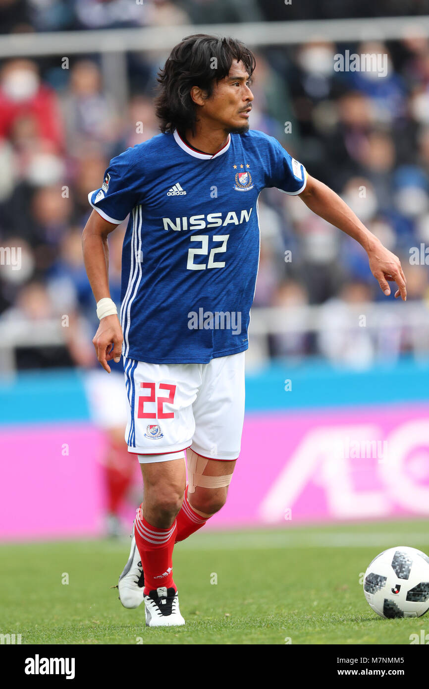 NHK Spring Mitsuzawa Football Stadium, Kanagawa, Japan. 10th Mar, 2018. Yuji Nakazawa (F Marinos ...