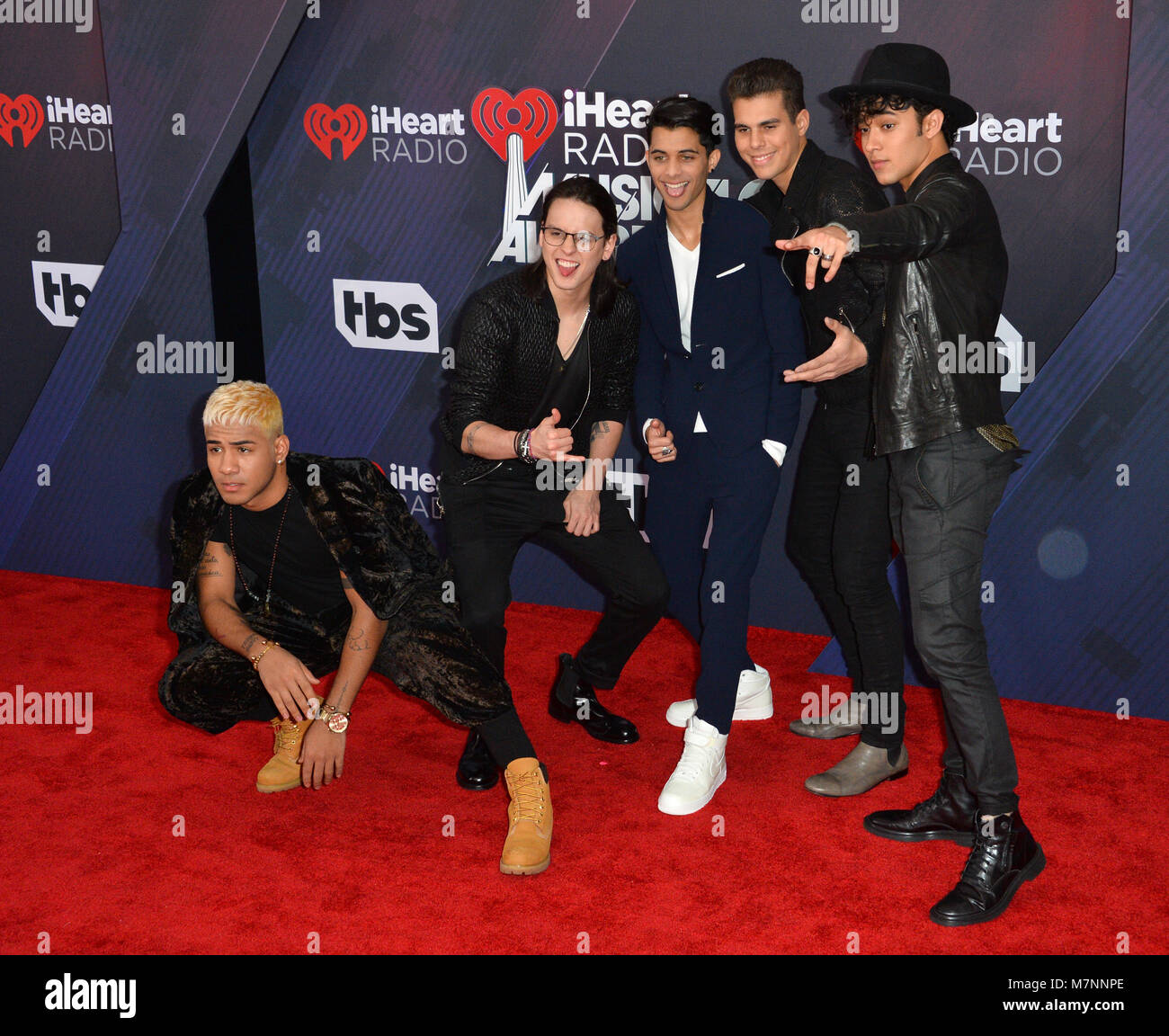 Los Angeles, USA. 11th Mar, 2018.CNCO at the 2018 iHeartRadio Music ...