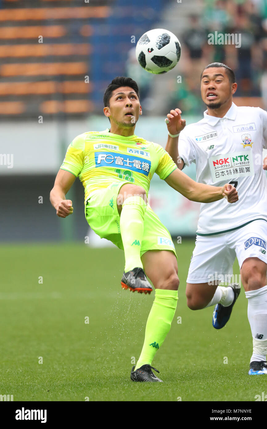 Fukuda Denshi Arena, Chiba, Japan. 11th Mar, 2018. (L to R) Andrew Kumagai (JEF), Junichi Paulo ...