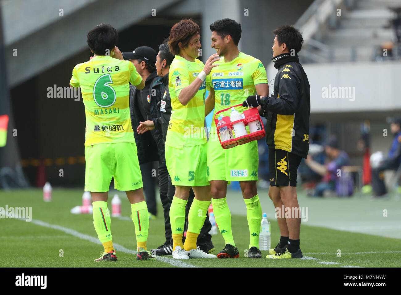 Fukuda Denshi Arena, Chiba, Japan. 11th Mar, 2018. JEF United Chiba team group (JEF), MARCH 11 ...