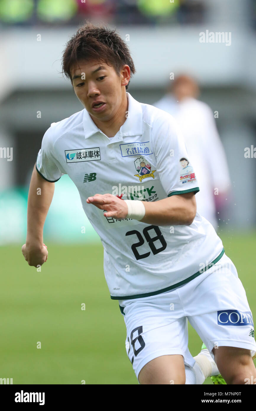 Fukuda Denshi Arena, Chiba, Japan. 11th Mar, 2018. Yushi Nagashima (FC Gifu), MARCH 11, 2018 ...