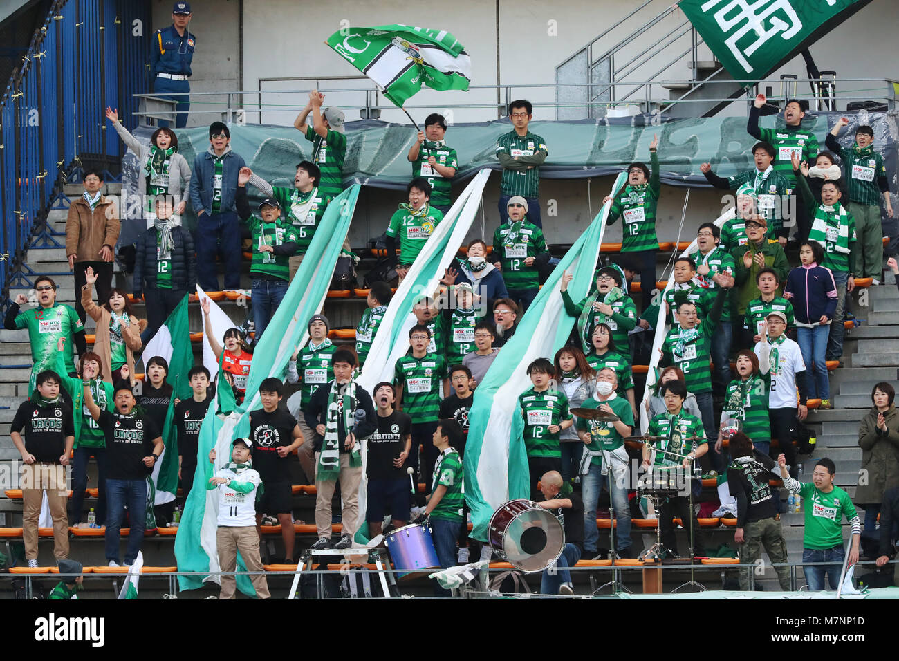 Fukuda Denshi Arena, Chiba, Japan. 11th Mar, 2018. FC FC Gifu fans (FC Gifu), MARCH 11, 2018 ...