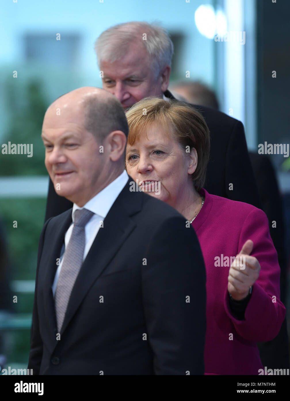 Berlin, Germany. 12th Mar, 2018. German Chancellor Angela Merkel of the ...