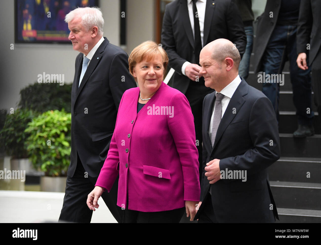 Berlin, Germany. 12th March, 2018. German Chancellor Angela Merkel of ...
