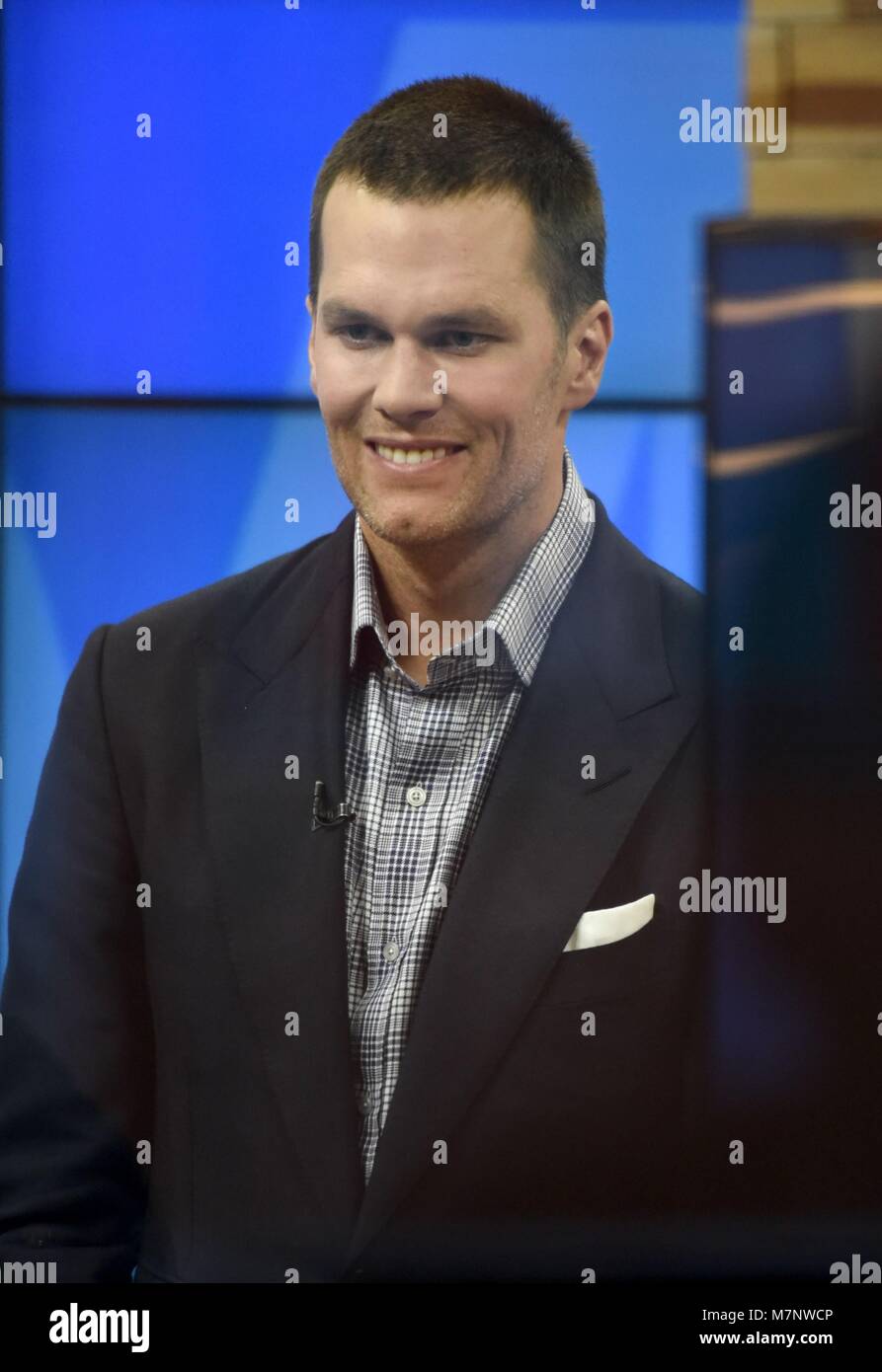 New York, NY, USA. 12th Mar, 2018. Tom Brady, seen on Good Morning ...