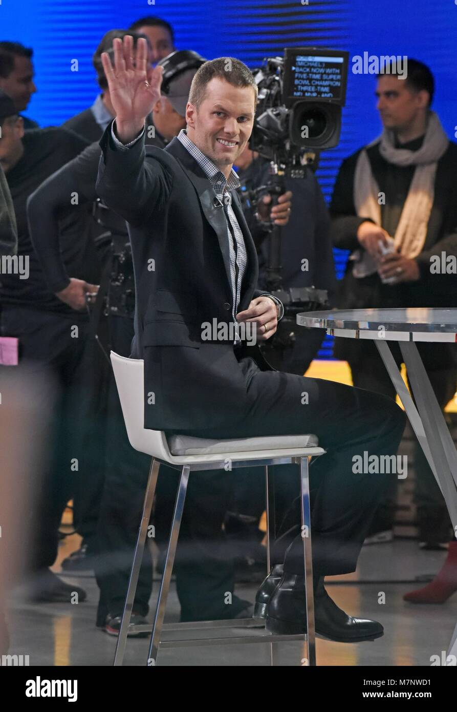 New York, NY, USA. 12th Mar, 2018. Tom Brady, seen on Good Morning ...