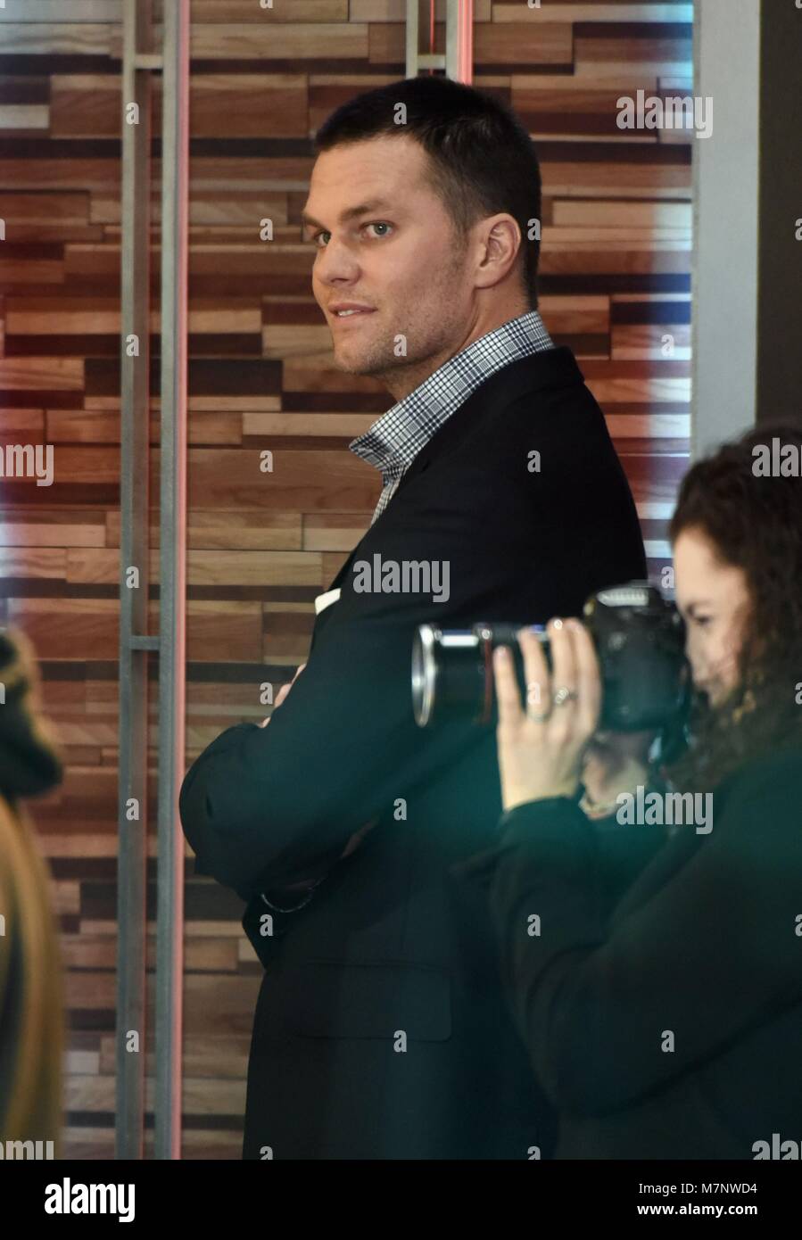 New York, NY, USA. 12th Mar, 2018. Tom Brady, seen on Good Morning ...