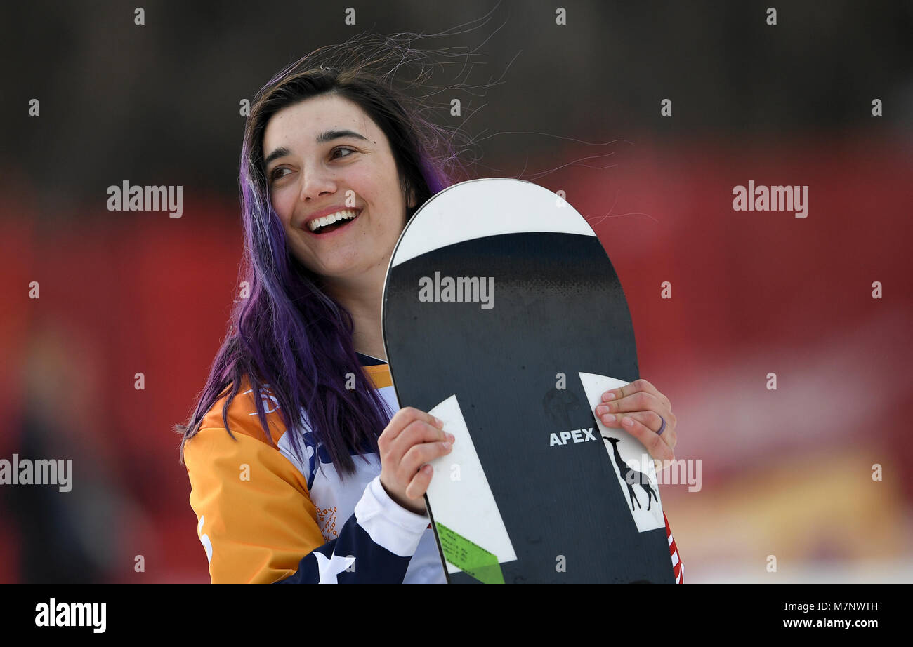 Pyeongchang, South Korea. 12th Mar, 2018. Brenna Huckaby from the ...