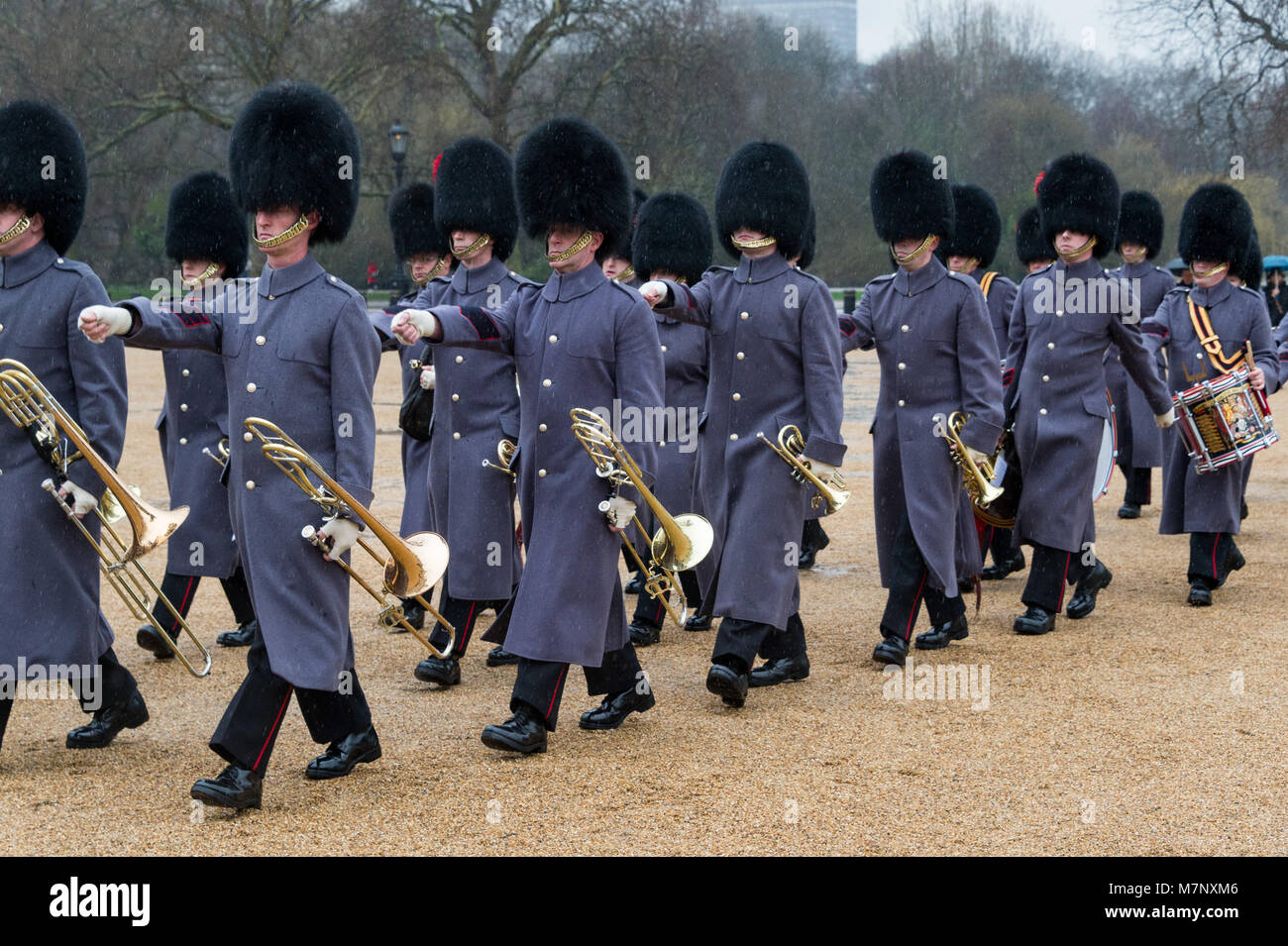 London, UK. 12th March, 2018. Band of the Coldstream Guards and 400 ...