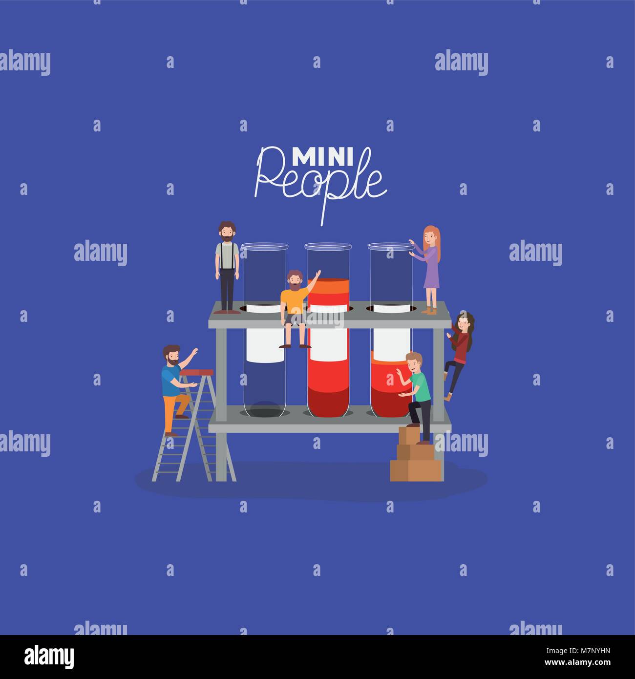 mini people with tube test Stock Vector Image & Art - Alamy