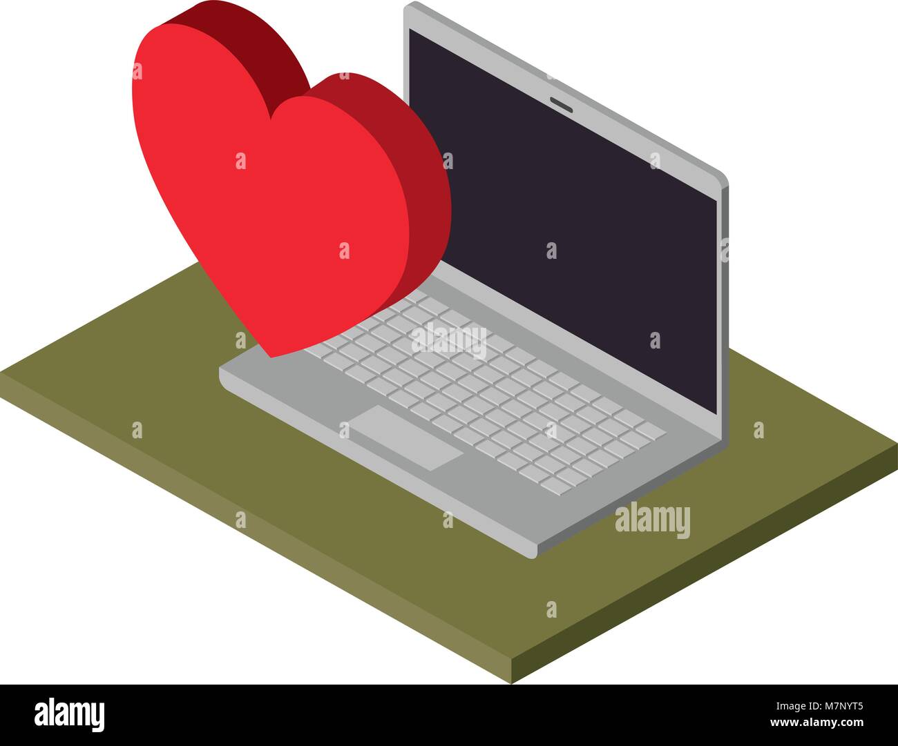 Portable workstation computer Stock Vector Images - Alamy