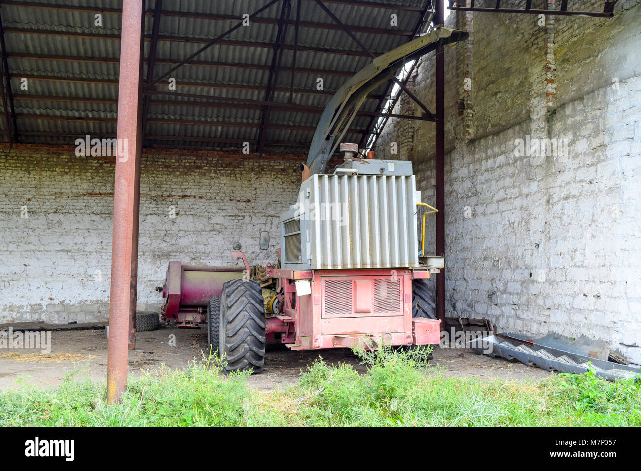 a Forage a harvester ksk100. Old harvester Stock Photo - Alamy