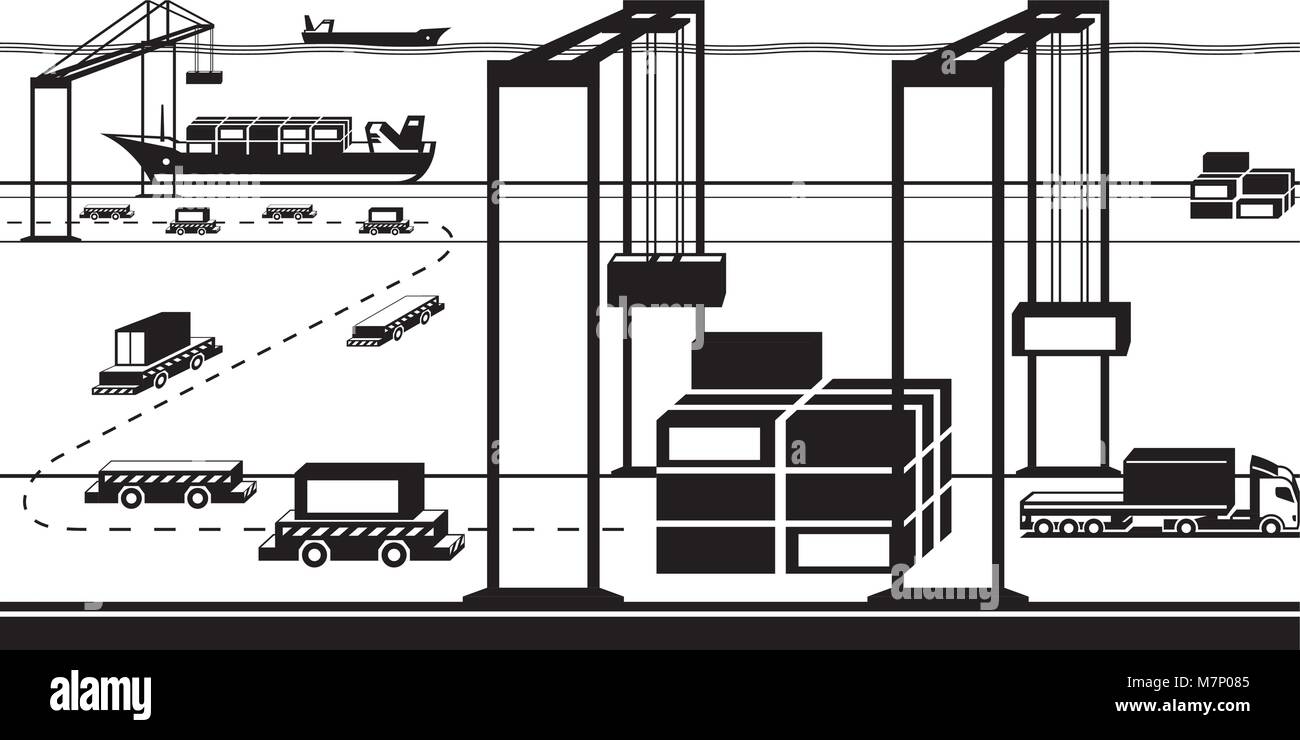 Automated container loading hi-res stock photography and images - Alamy