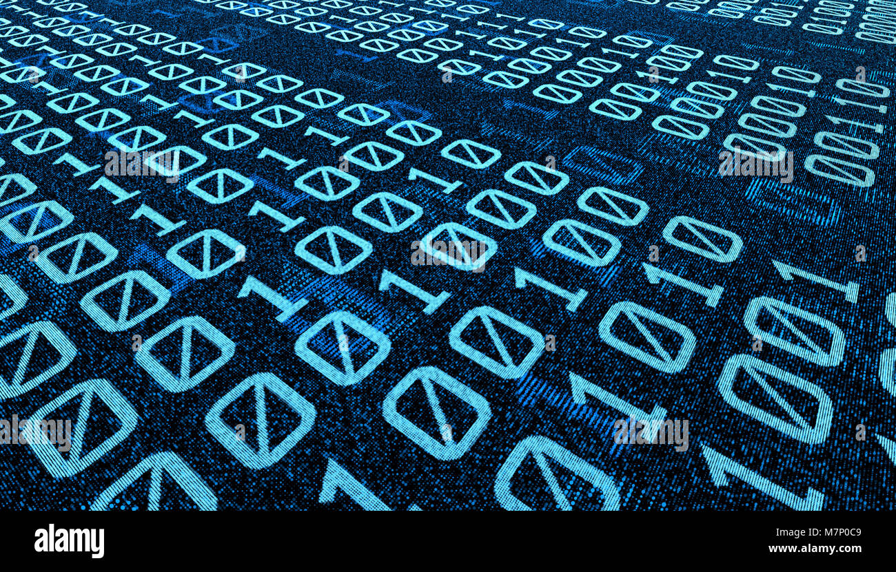 Internet technology communication, binary code programming, network ...