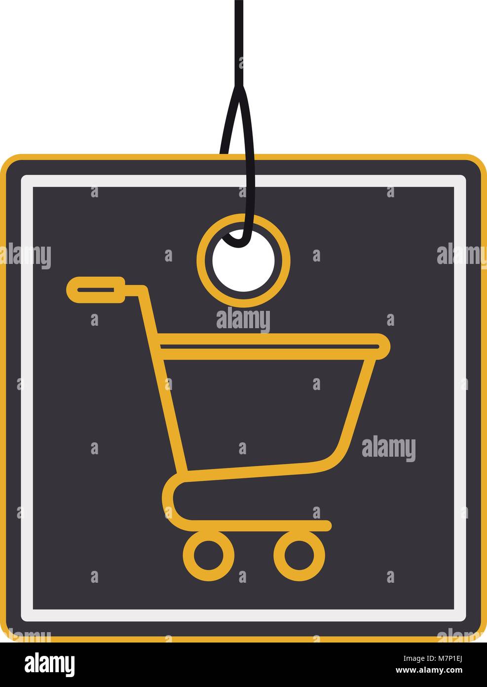 commercial hangtag with shopping cart hanging Stock Vector Image & Art ...