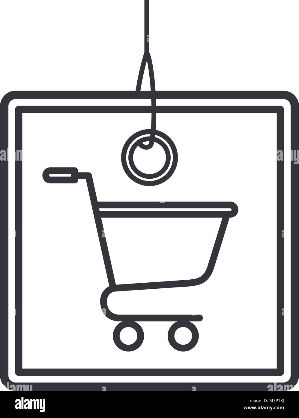 commercial hangtag with shopping cart hanging Stock Vector Image & Art ...