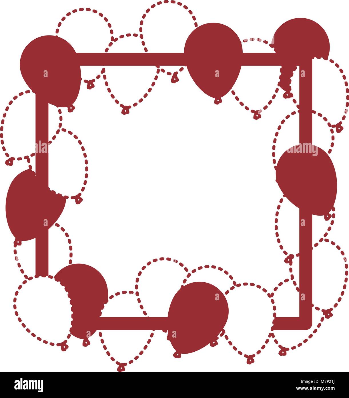 balloons air party decorative frame Stock Vector Image & Art - Alamy