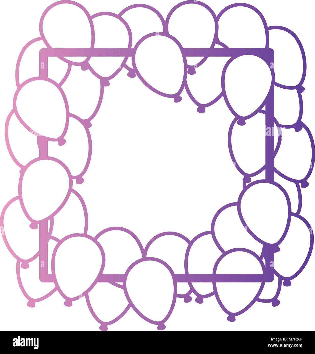 balloons air party decorative frame Stock Vector Image & Art - Alamy