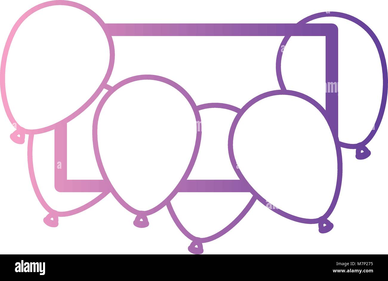 balloons air party decorative frame Stock Vector Image & Art - Alamy