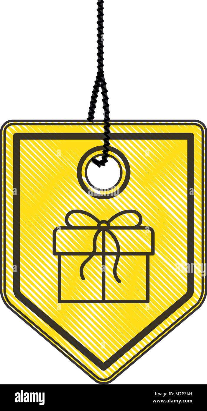 commercial hangtag with gift hanging Stock Vector Image & Art - Alamy