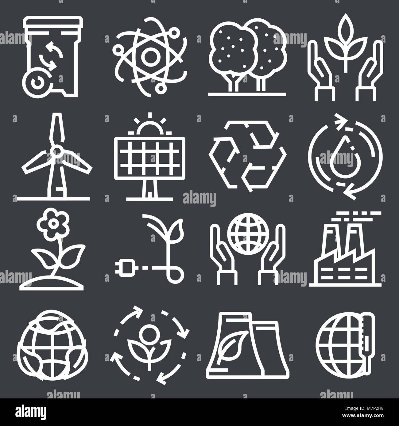Green, Ecology and environment icon set in vector format Stock Vector ...