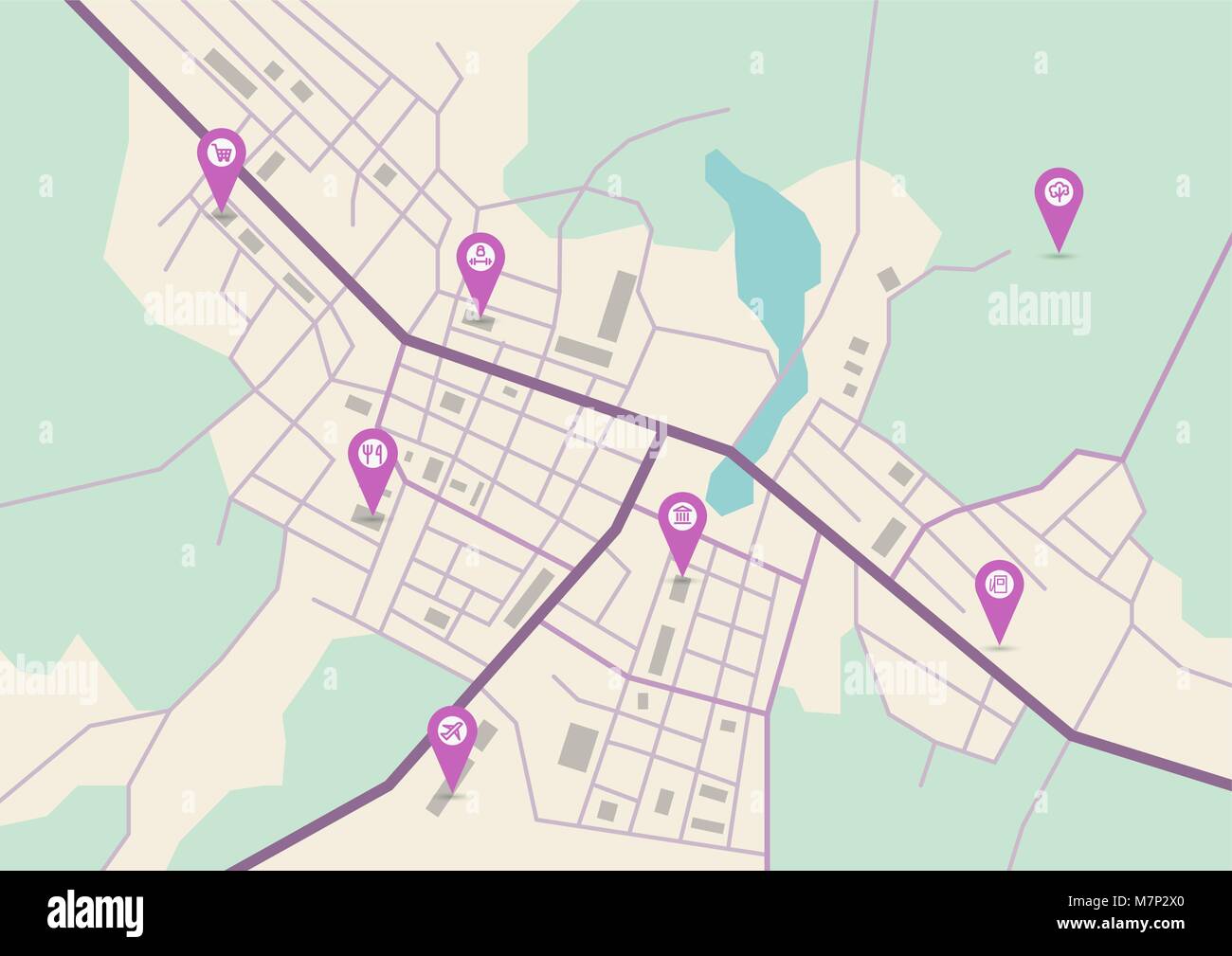 Vector city map Stock Vector Image & Art - Alamy
