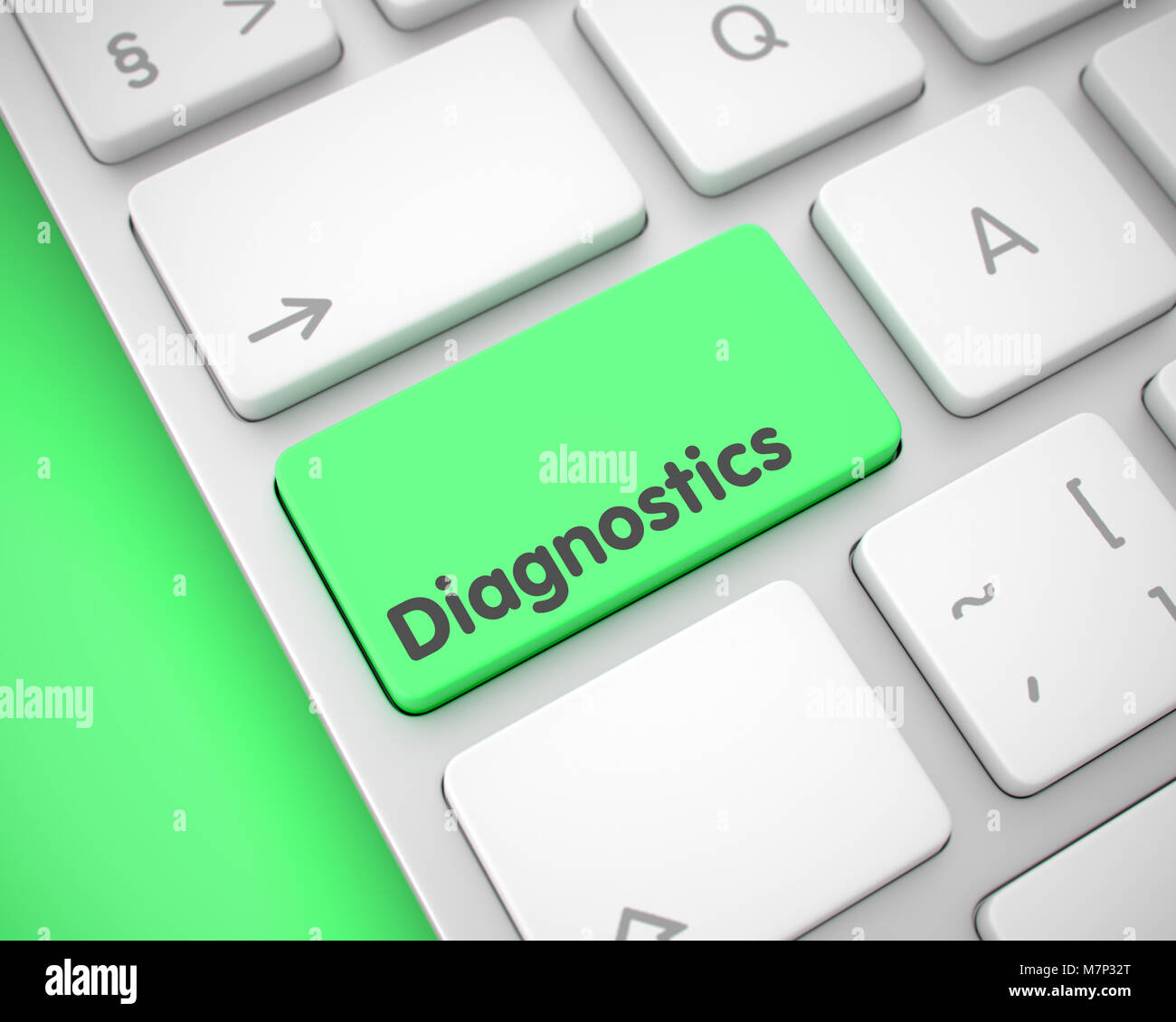 Diagnostics - Text on the Green Keyboard Key. 3D Stock Photo - Alamy