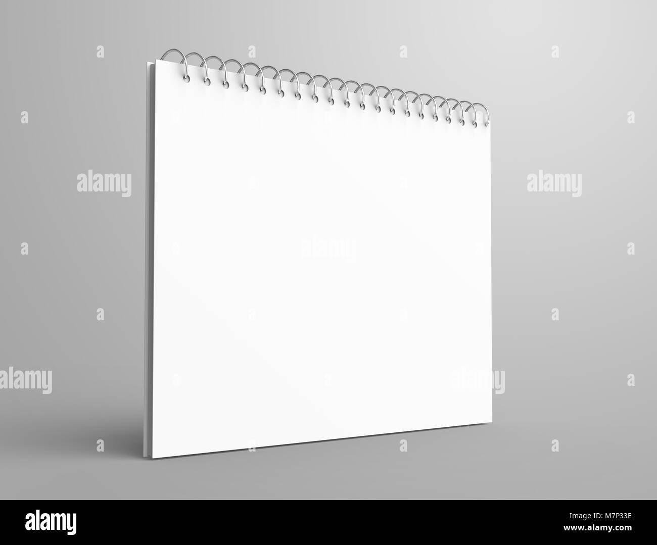 Blank notepad mockup, 3d render stand spiral notebook with empty space ...