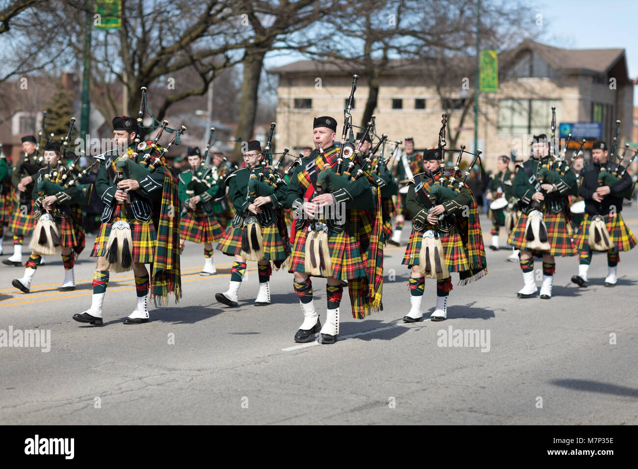 Chicago, Illinois, USA - March 11, 2018, The South Side Irish Parade is ...