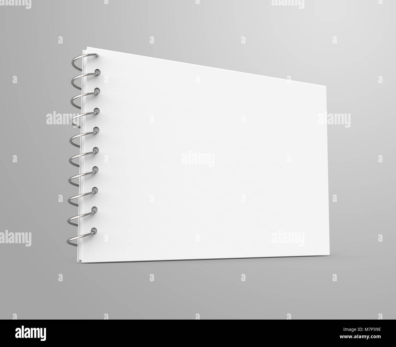 Blank notepad mockup, 3d render stand spiral notebook with empty space ...