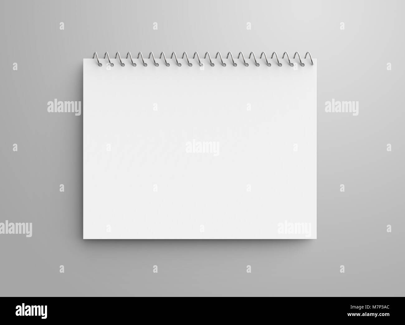 Blank notepad mockup, 3d render spiral notebook with empty space for ...