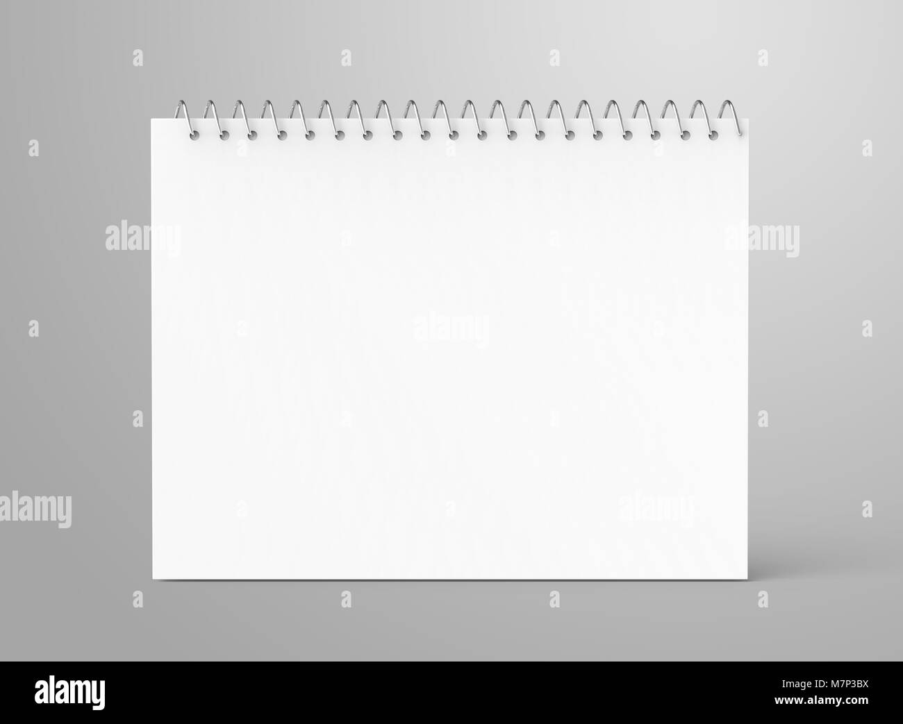 Blank notepad mockup, 3d render stand spiral notebook with empty space ...