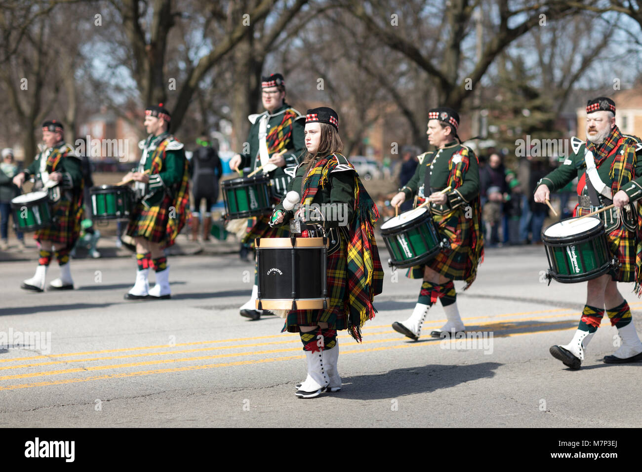 Chicago, Illinois, USA - March 11, 2018, The South Side Irish Parade is ...