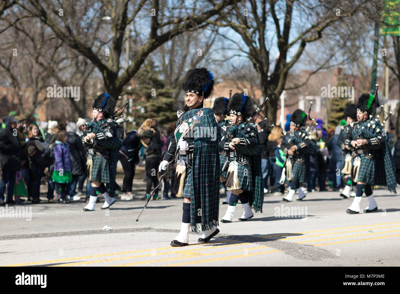 Chicago, Illinois, USA - March 11, 2018, The South Side Irish Parade is ...