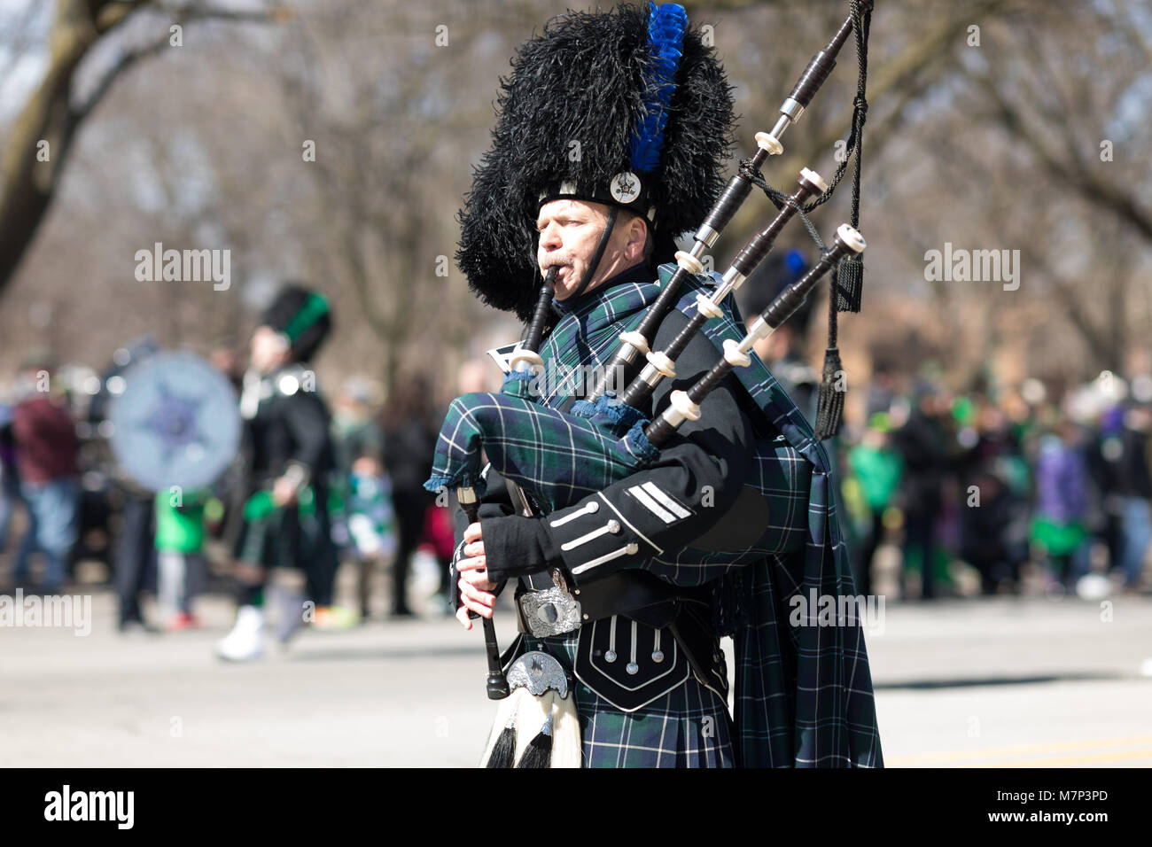 Chicago, Illinois, USA - March 11, 2018, The South Side Irish Parade is ...