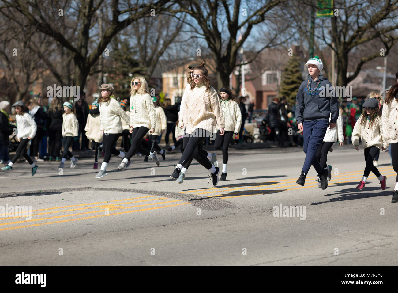 Chicago, Illinois, USA - March 11, 2018, The South Side Irish Parade is ...