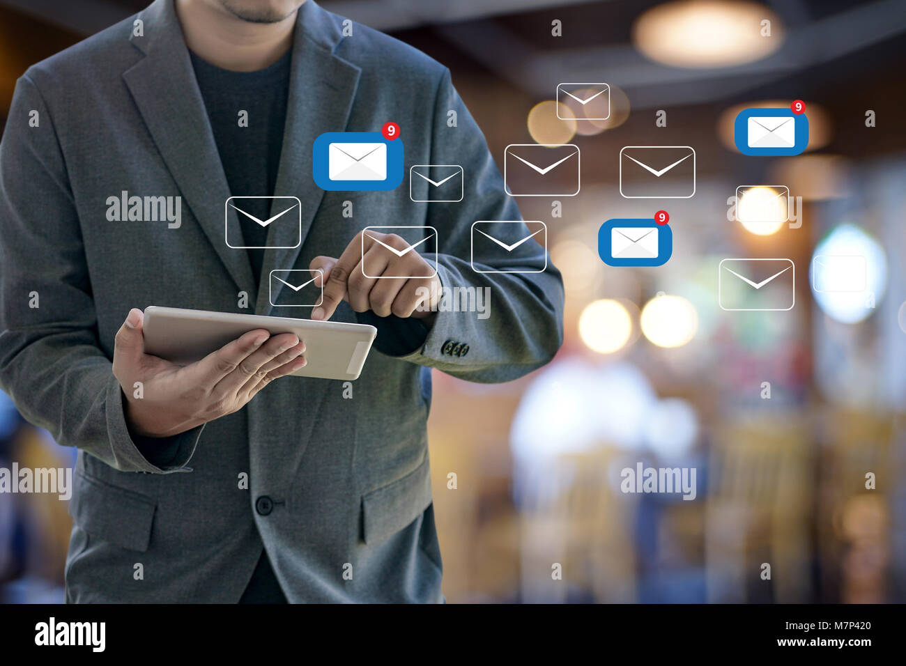 Mail Communication Connection message to mailing contacts inbox to view ...