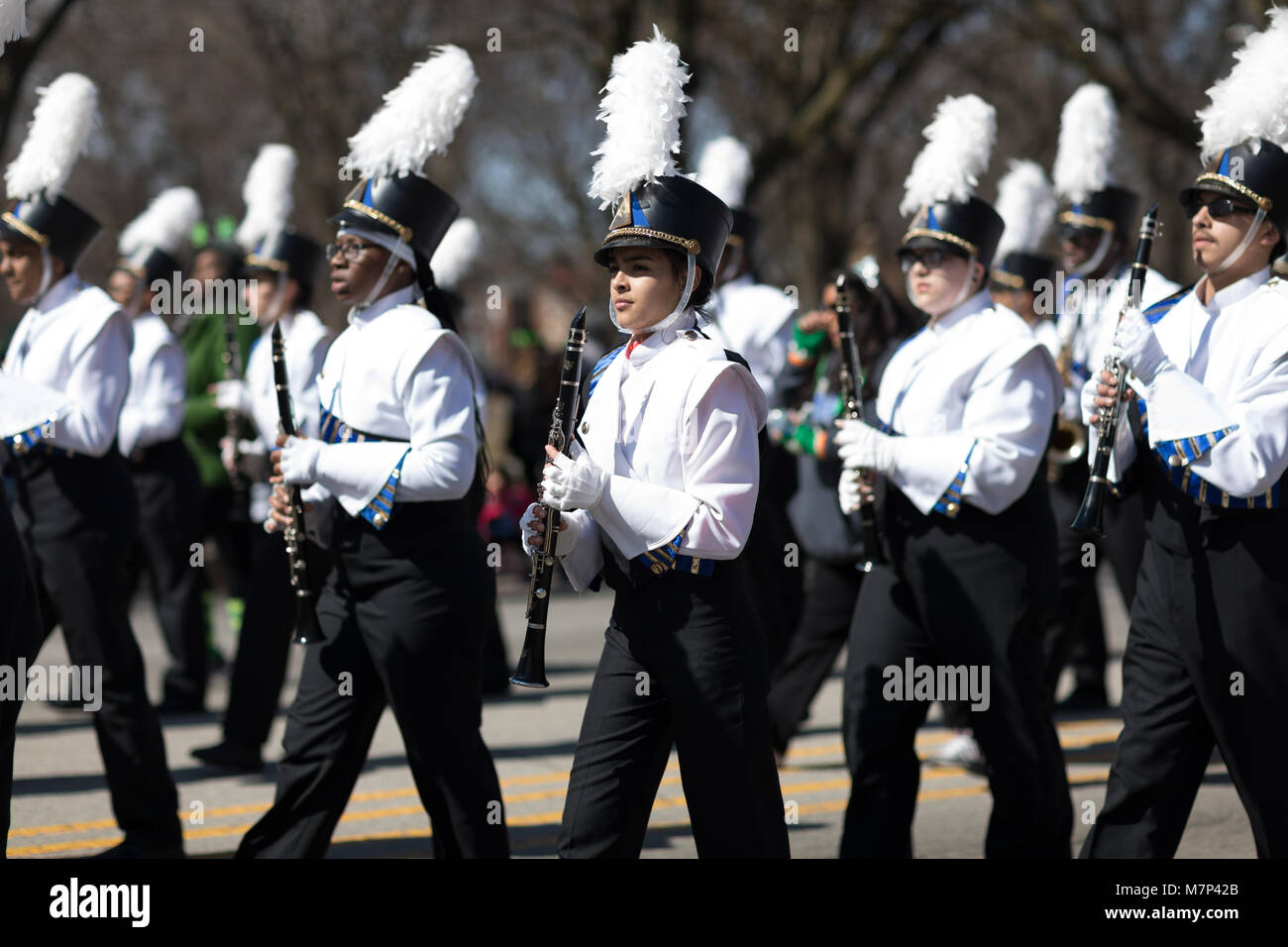 Chicago, Illinois, USA - March 11, 2018, The South Side Irish Parade is ...