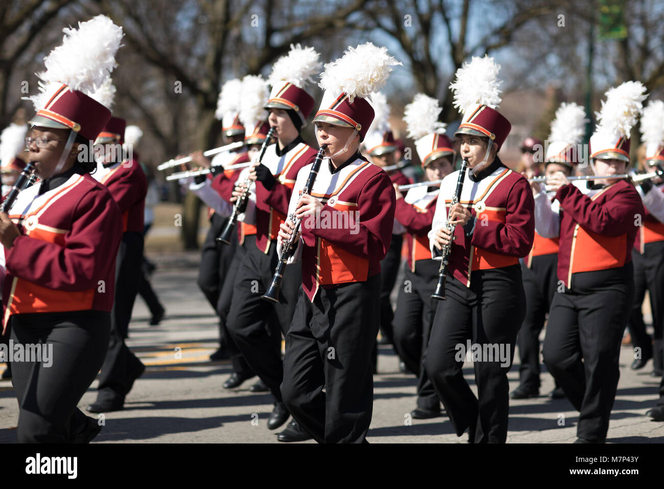 Chicago, Illinois, USA - March 11, 2018, The South Side Irish Parade is ...