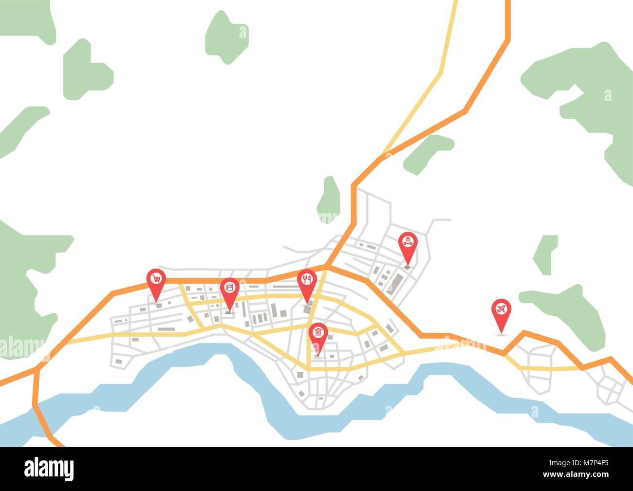 Vector city map Stock Vector Image & Art - Alamy