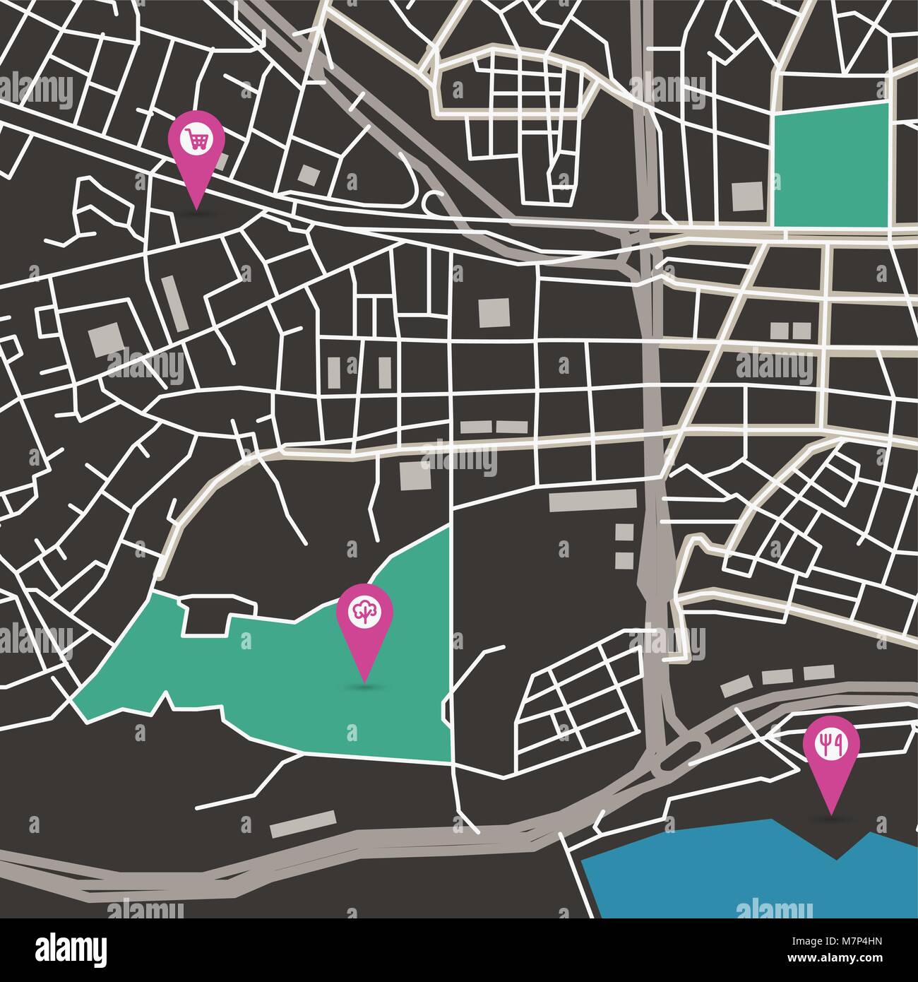 Vector city map Stock Vector Image & Art - Alamy