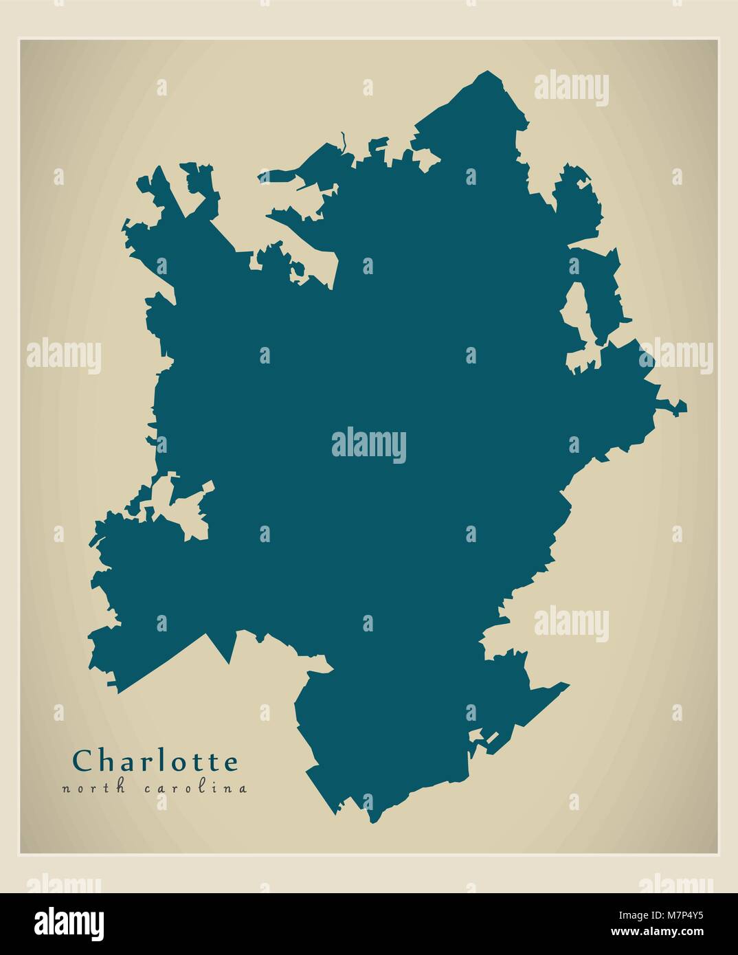 Charlotte north carolina map hi-res stock photography and images - Alamy