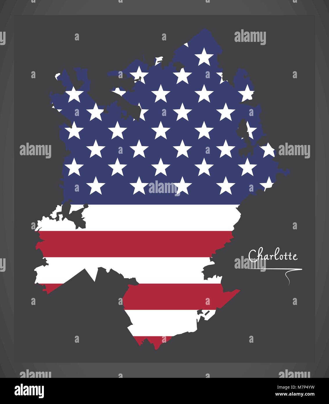 Charlotte north carolina map hi-res stock photography and images - Alamy